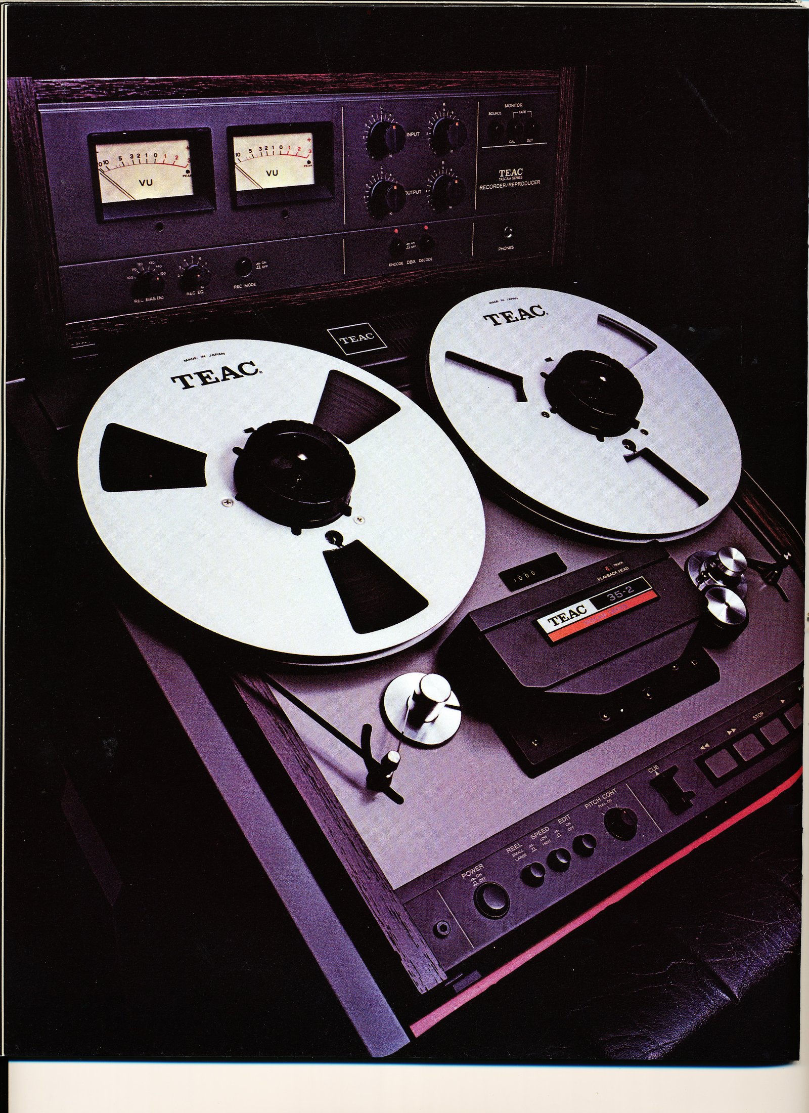 1979 ad for the Teac Tascam 35-2 2 track professional reel to reel tape ...